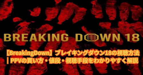 【BreakingDown】ブレイキングダウン18の視聴方法｜PPVの買い方・値段・視聴手段をわかりやすく解説 | Sports Trend Radar
